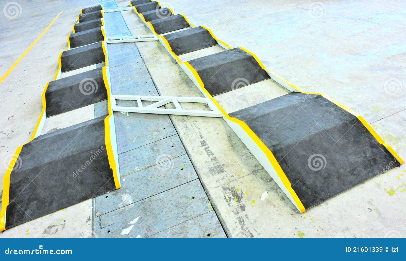 Wave Bilateral Bridge for Driving Test Stock Image - Image of test ...