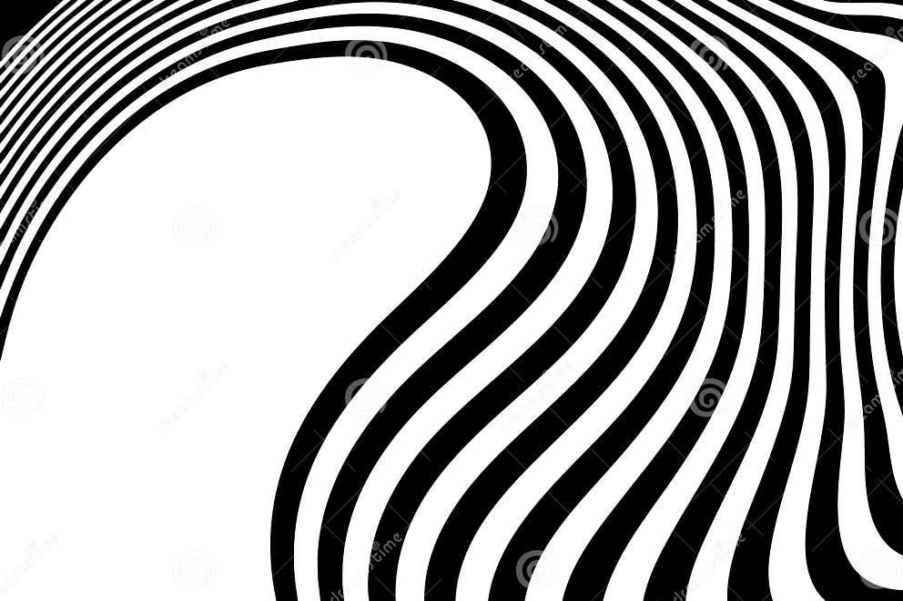 Wave Black Thin Lines Vertical Curve Pattern Vector Abstract Background ...