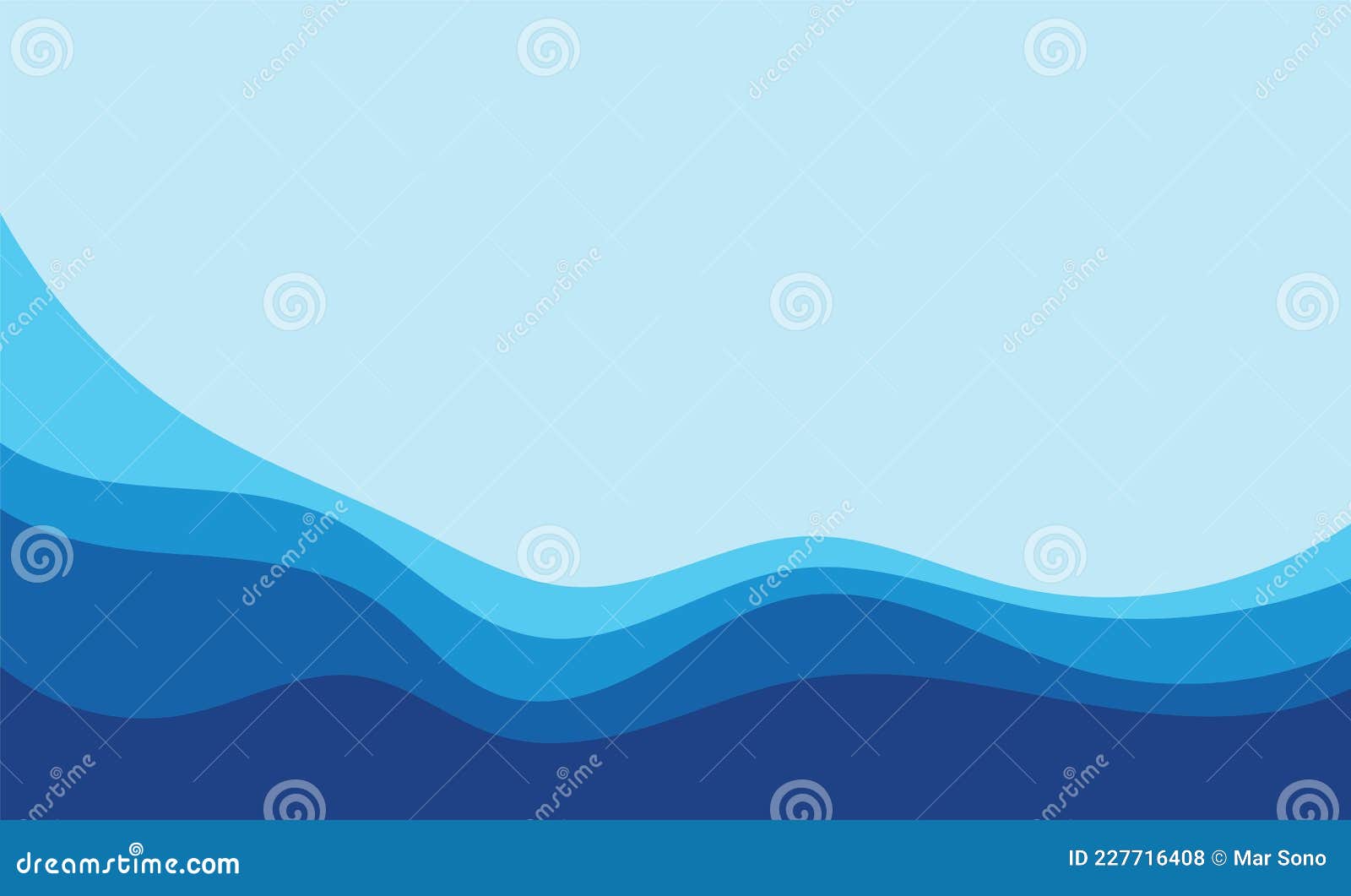 Wave Blue Background Vector Wallpaper Stock Vector - Illustration of ...