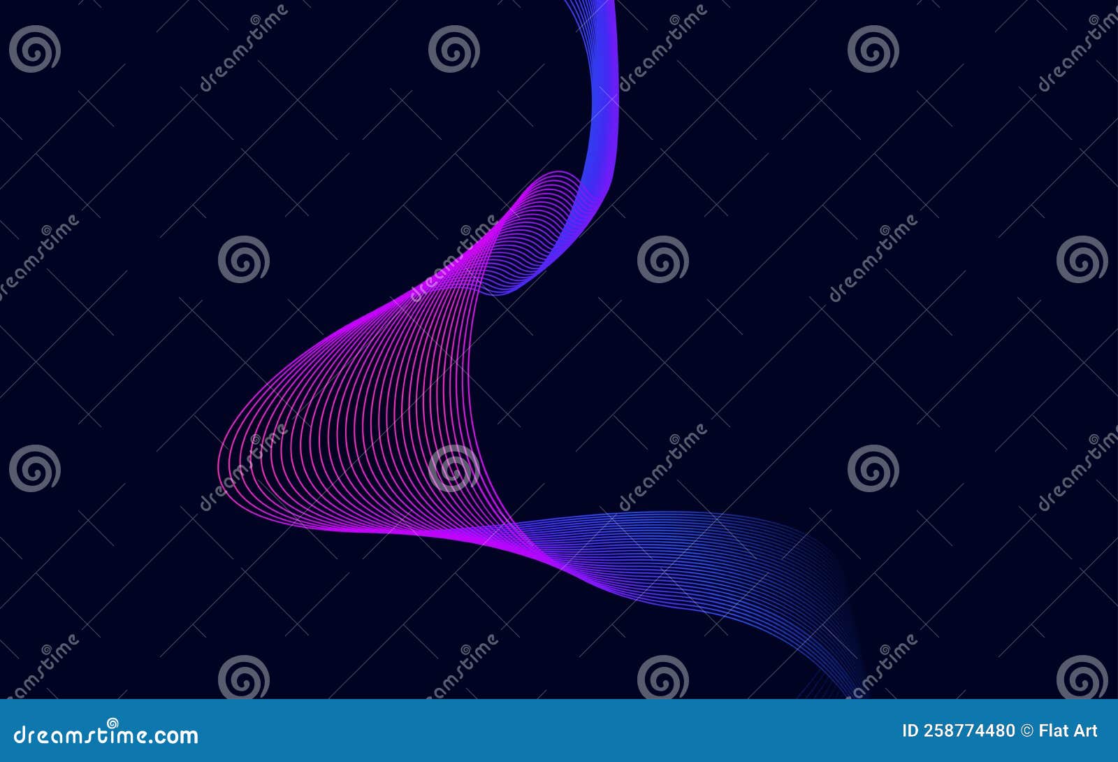 Wave of the Blue Colored Lines. High Resolution Stock Vector ...