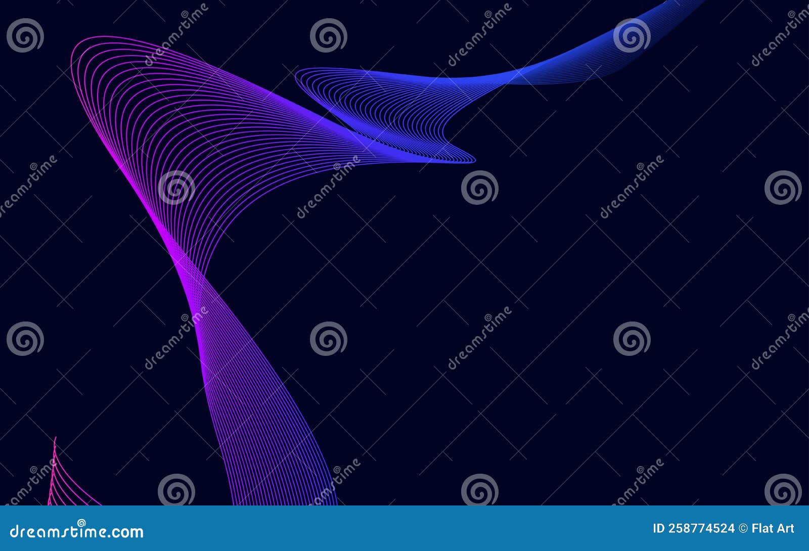 Wave of the Blue Colored Lines. High Resolution Stock Vector ...