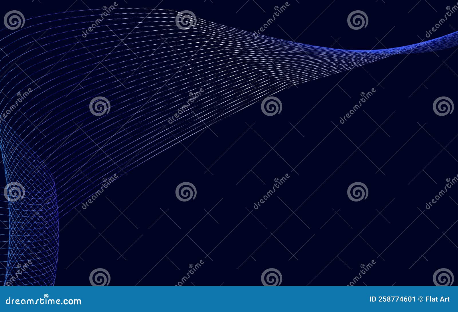 Wave of the Blue Gradient Colored Lines. High Resolution Stock Vector ...
