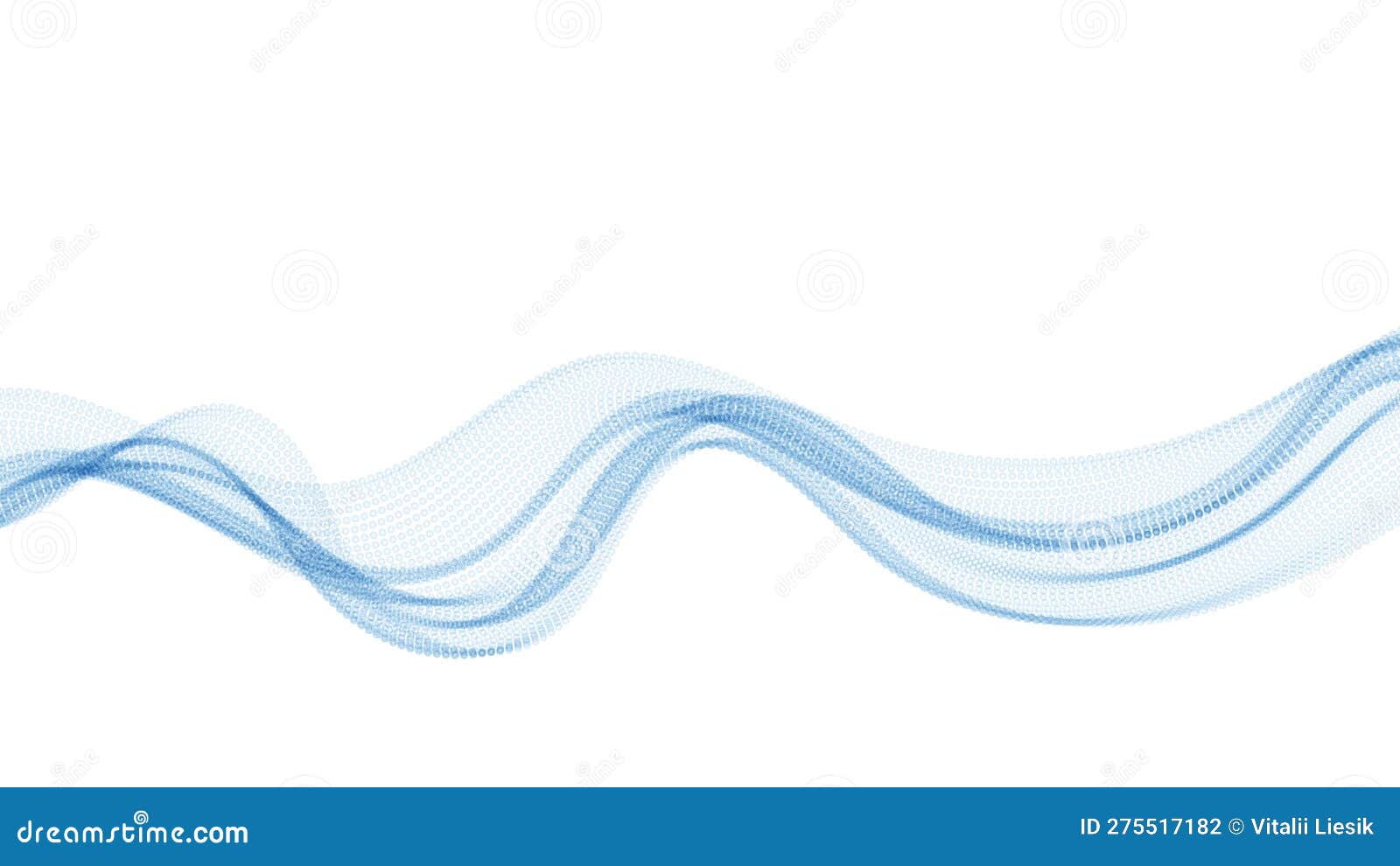 Wave Blue Line Flowing Particles Abstract Vector Background, Smooth ...
