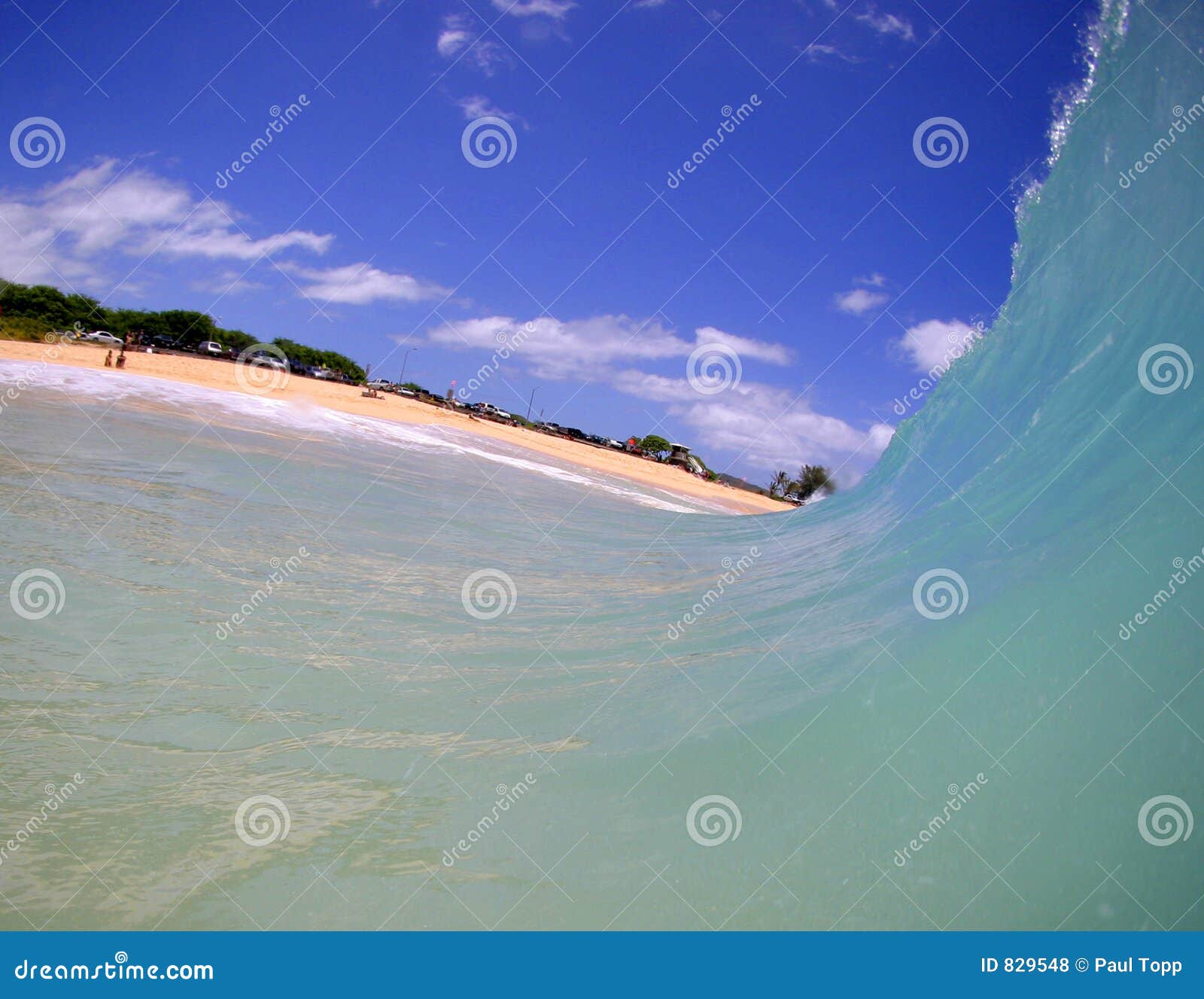 Wave of Blue Water Moves Towards the Beach Stock Photo - Image of ocean ...