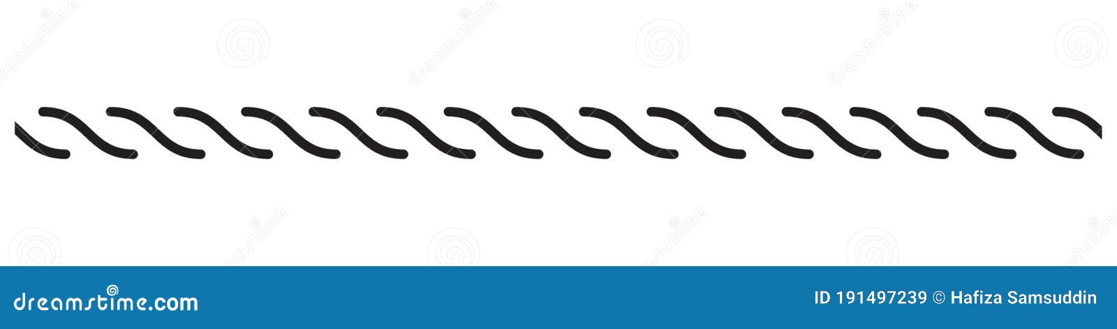 Wave Border Design. Vector Illustration Decorative Design Stock Vector ...