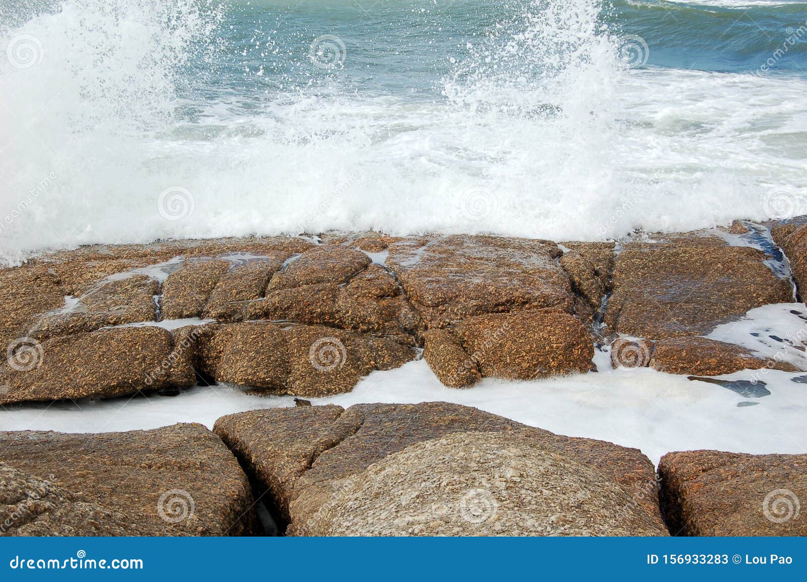 Wave break on rocks stock image. Image of break, summer - 156933283