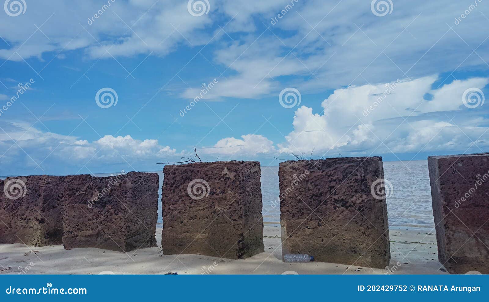 Wave Breaker Wall stock photo. Image of wall, blue, coast - 202429752
