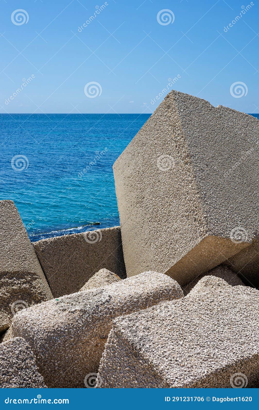 Wave Breakers in the Port of Marsala in Sicily Stock Photo - Image of ...