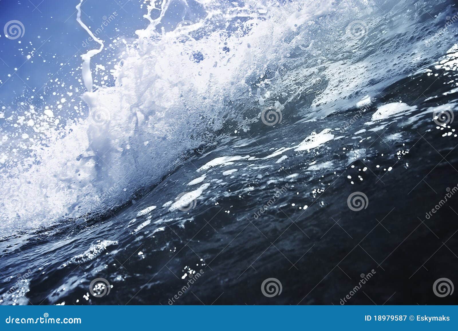 Wave breaking. stock image. Image of liquid, nature, cool - 18979587