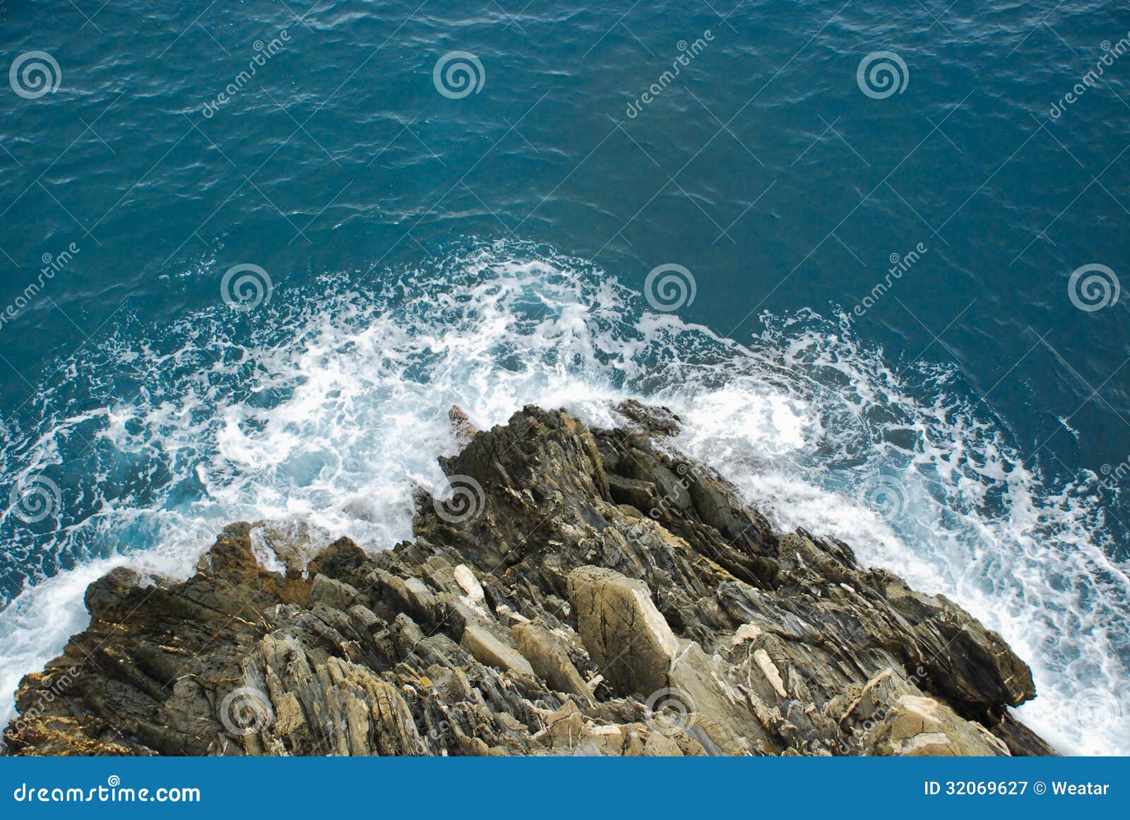 Wave Breaking Against Cliff Stock Image - Image of heaven ...