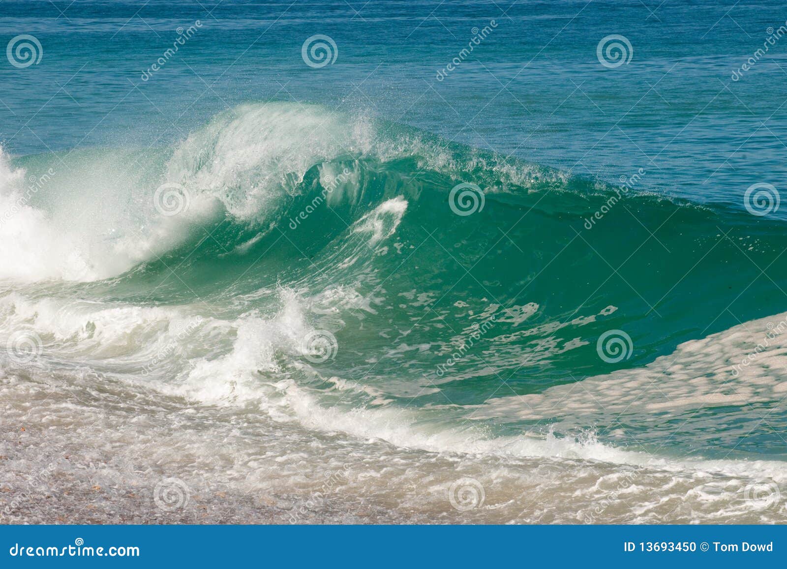 Wave breaking on beach stock photo. Image of shore, outdoors - 13693450