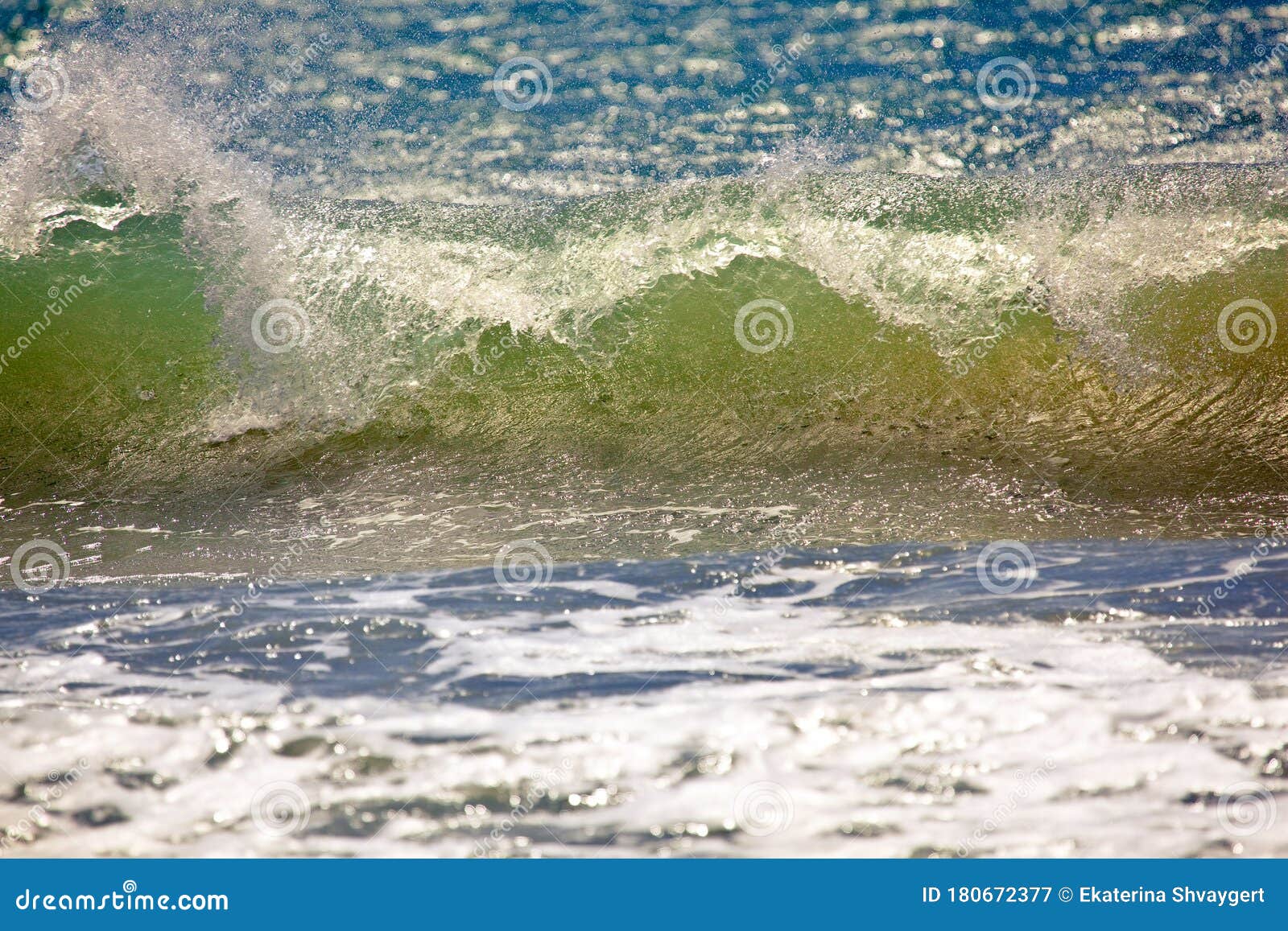 Wave breaking on beach stock image. Image of break, travel - 180672377