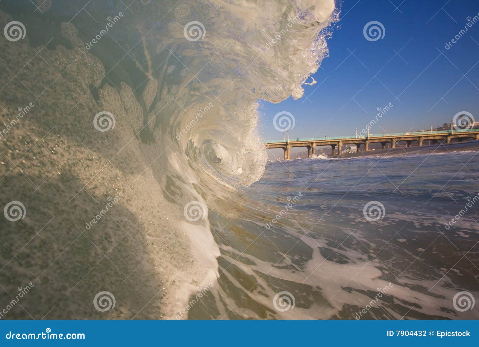 Wave Breaking Near Beach stock photo. Image of pacific - 7904432