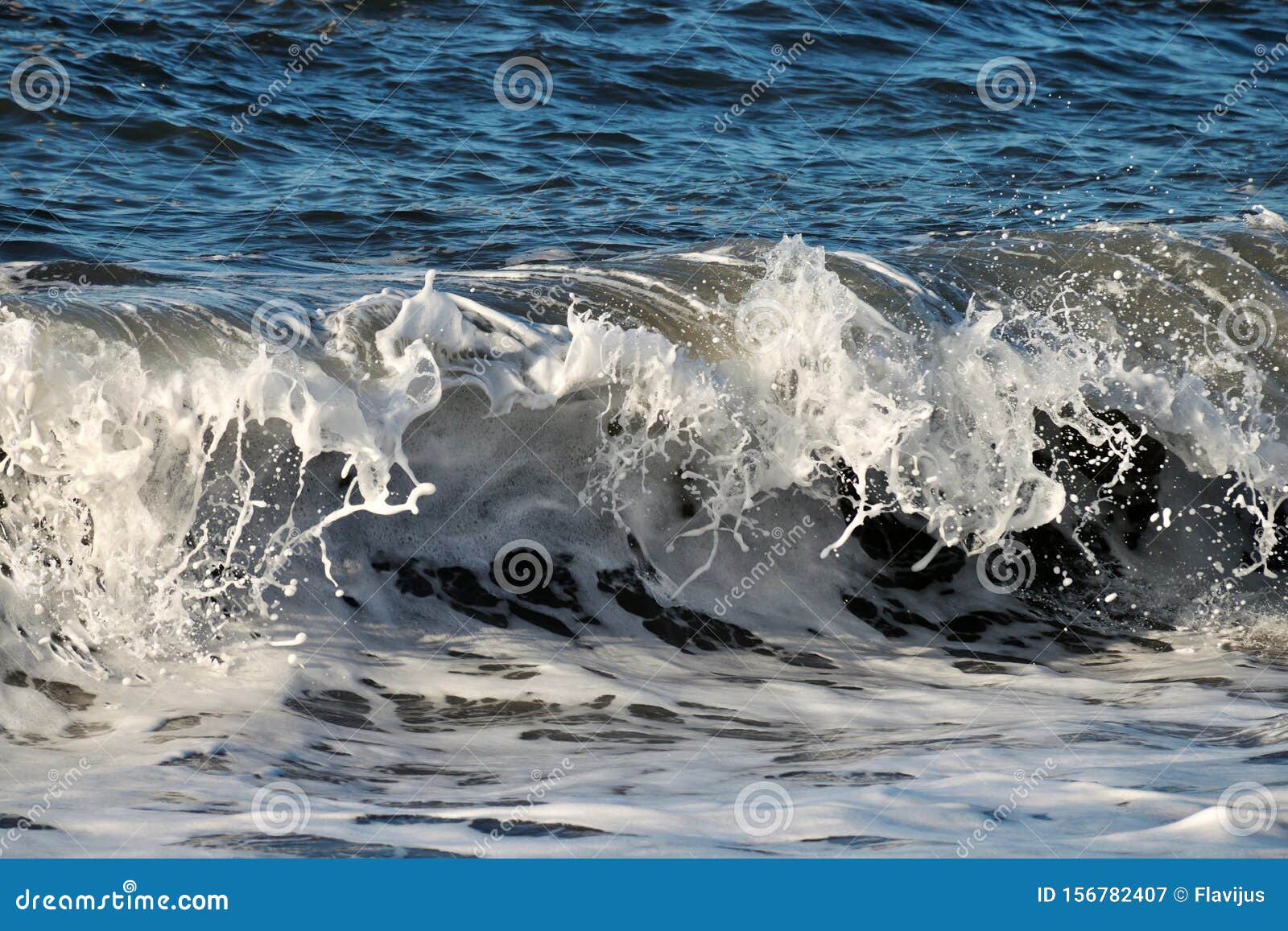 Wave Breaks during the Storm Stock Image - Image of seascape, natural ...