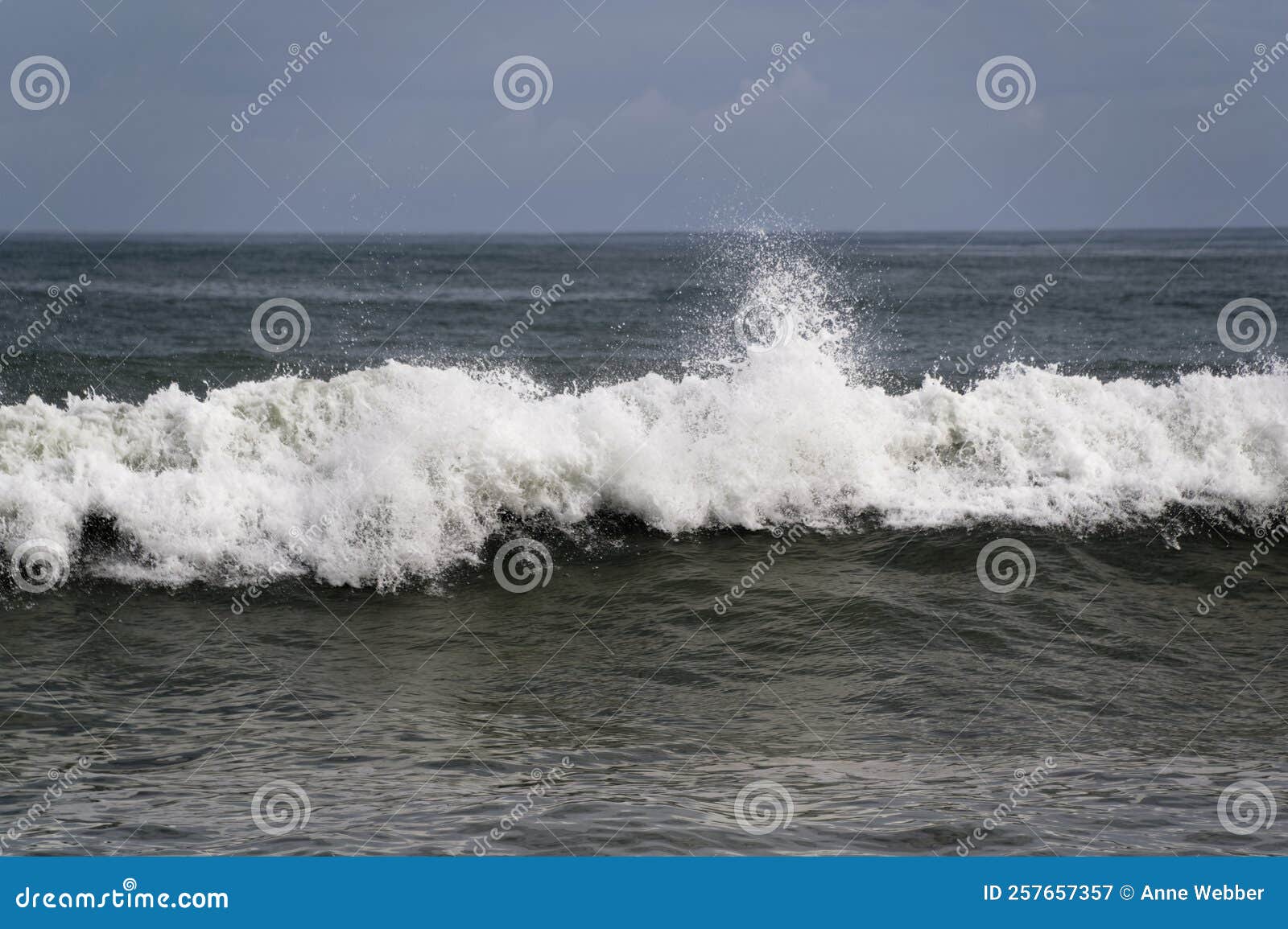 A Wave Breaks and Tumbles To the Shore Stock Image - Image of force ...