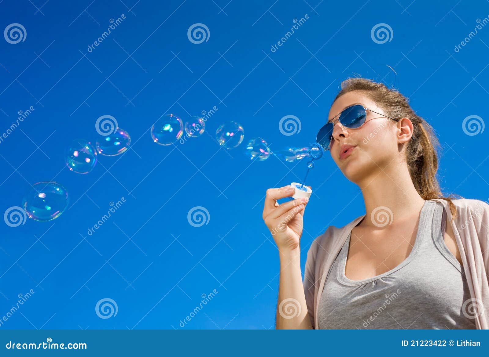 Wave of bubbles. stock photo. Image of female, feminine - 21223422