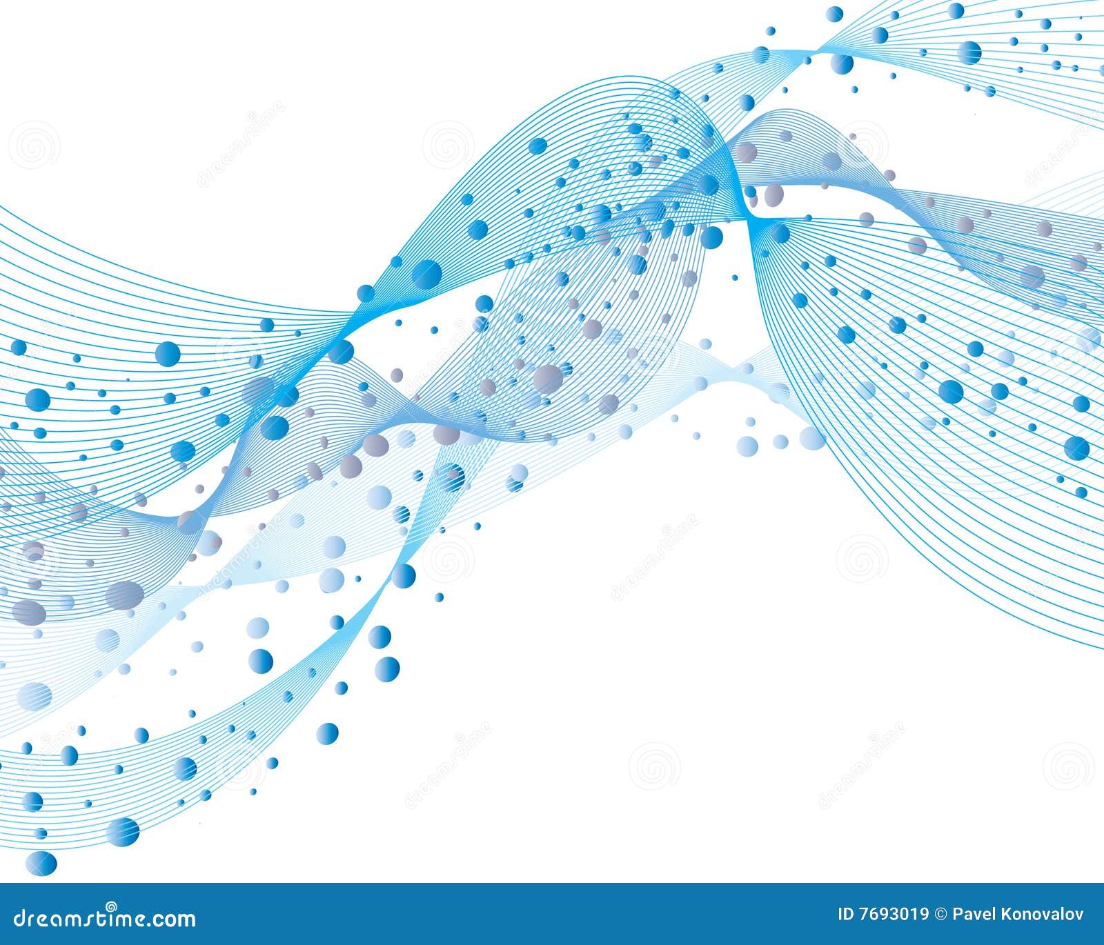 Wave and bubbles stock vector. Illustration of energy - 7693019