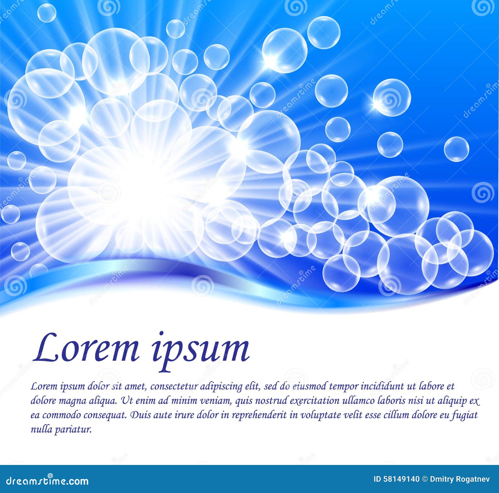 Wave of bubbles. stock vector. Illustration of curve - 58149140