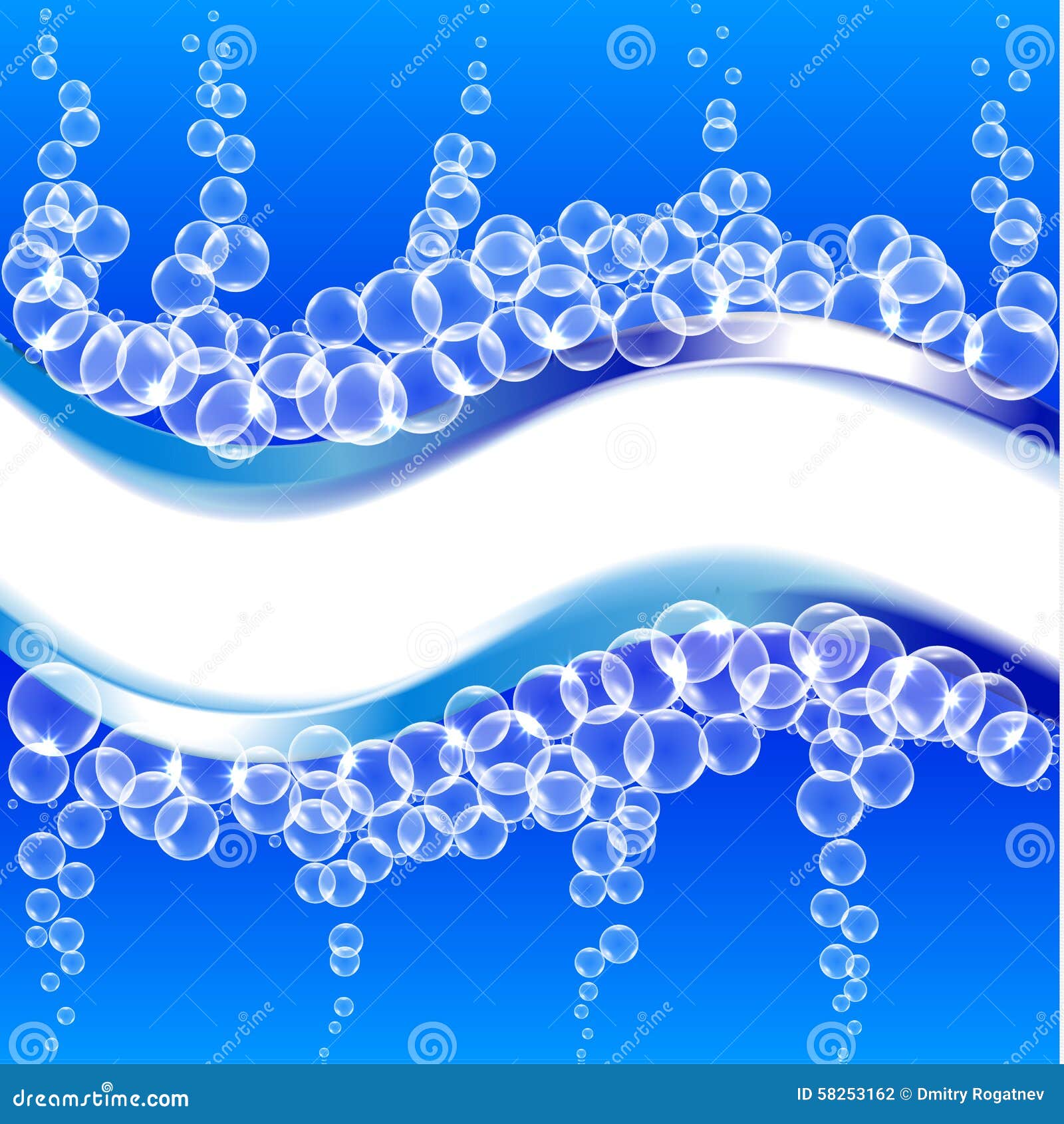 Wave of bubbles. stock vector. Illustration of fresh - 58253162