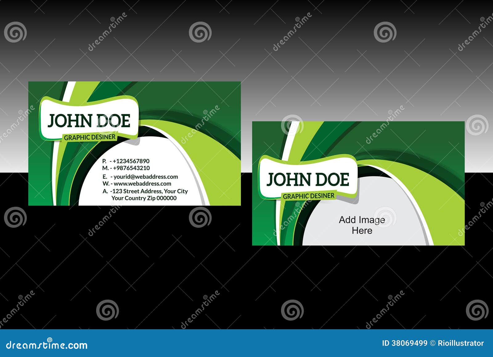 Wave business card Design stock vector. Illustration of element - 38069499