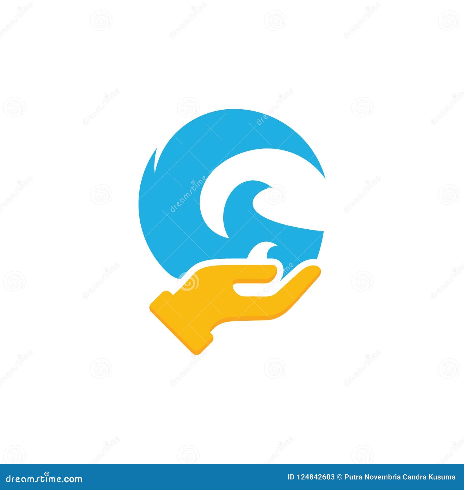 Wave Care Logo Icon Design stock vector. Illustration of health - 124842603
