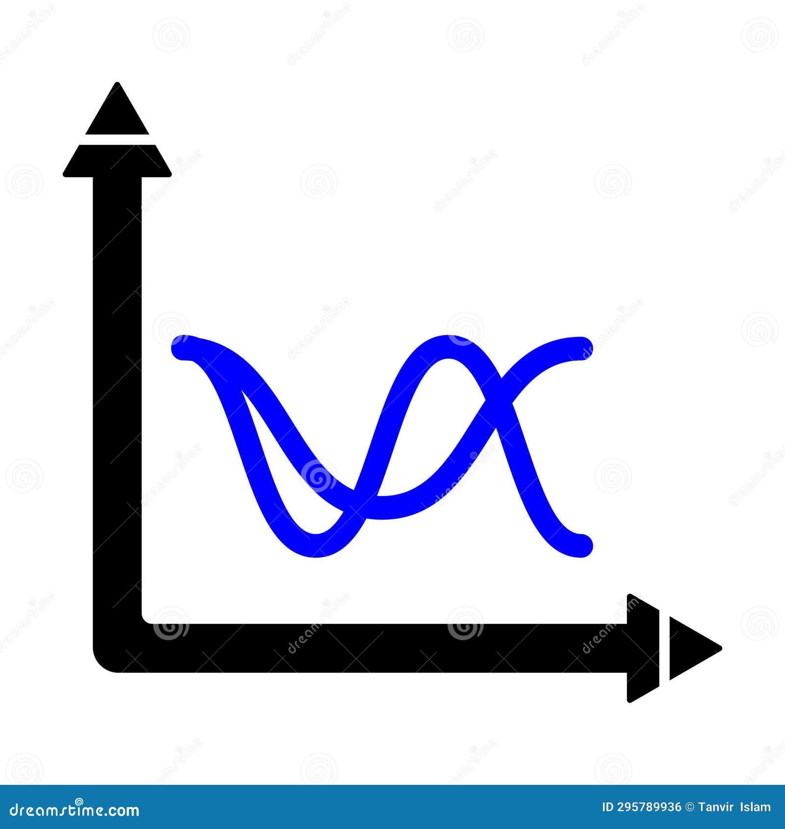 Wave Chart Color Vector Illustration | CartoonDealer.com #90169272