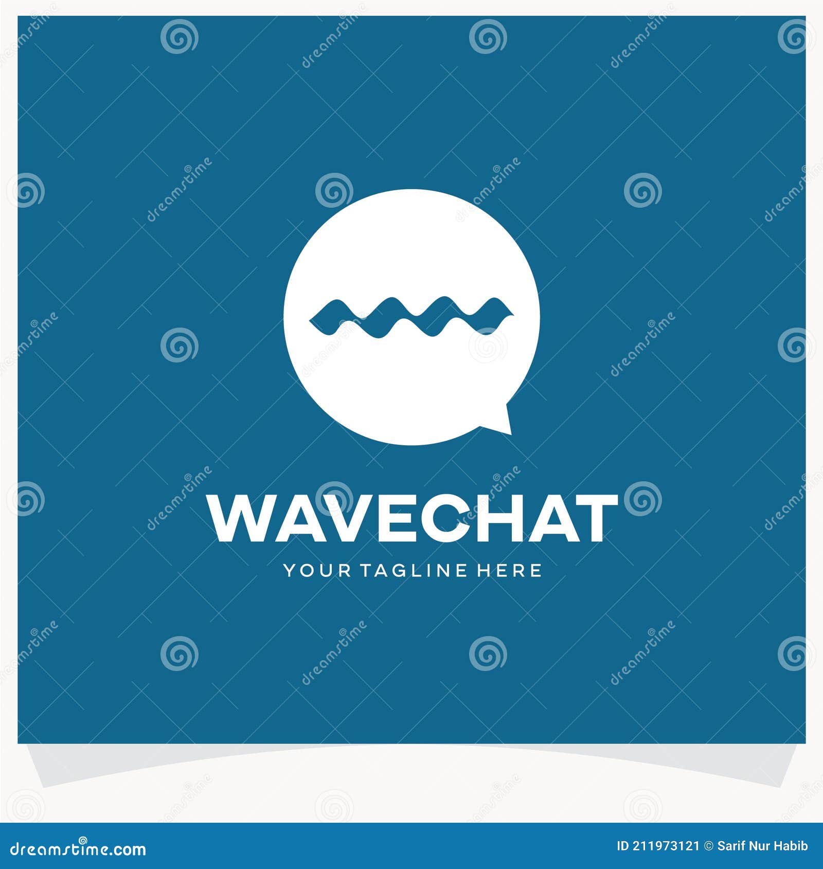 Wave Chat Logo Design Template Stock Vector - Illustration of bubble ...