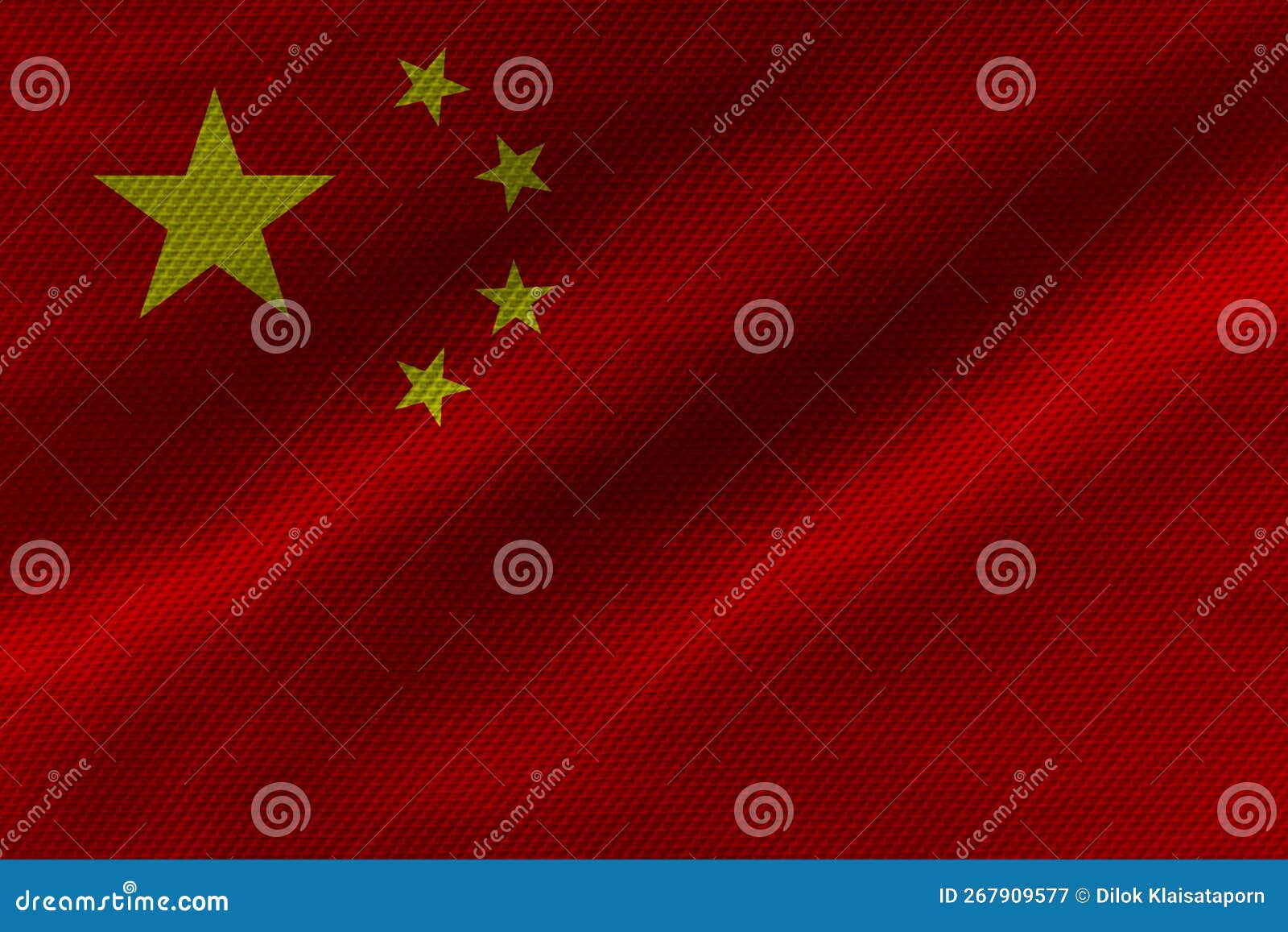Wave of China Flag from Silk Cloth Stock Image - Image of communism ...