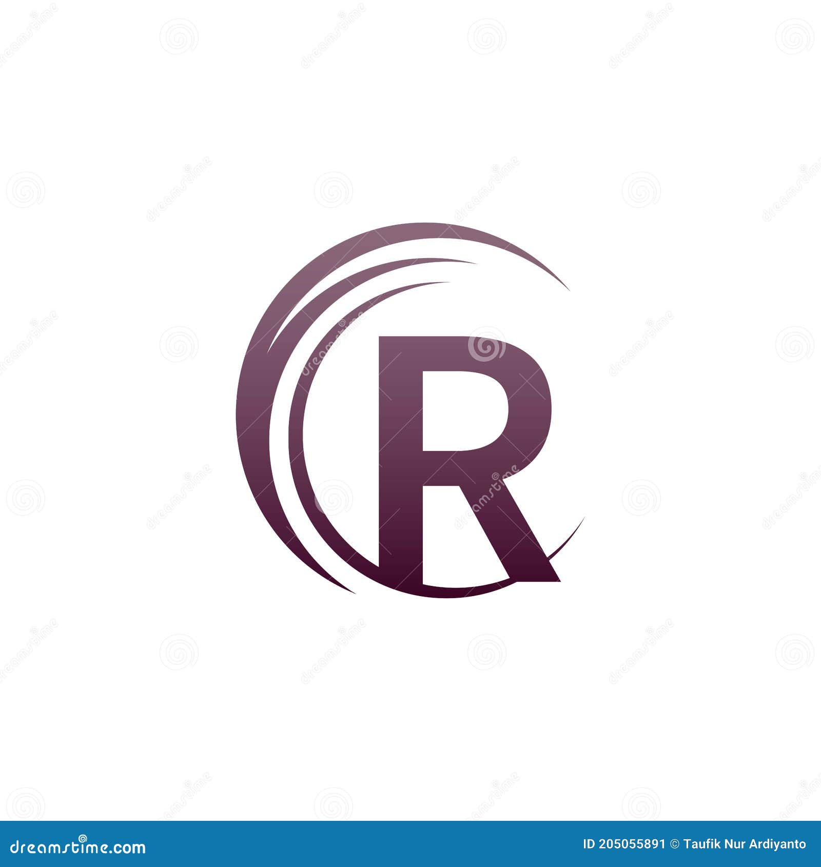 Wave Circle Letter R Logo Icon Design Stock Vector - Illustration of ...