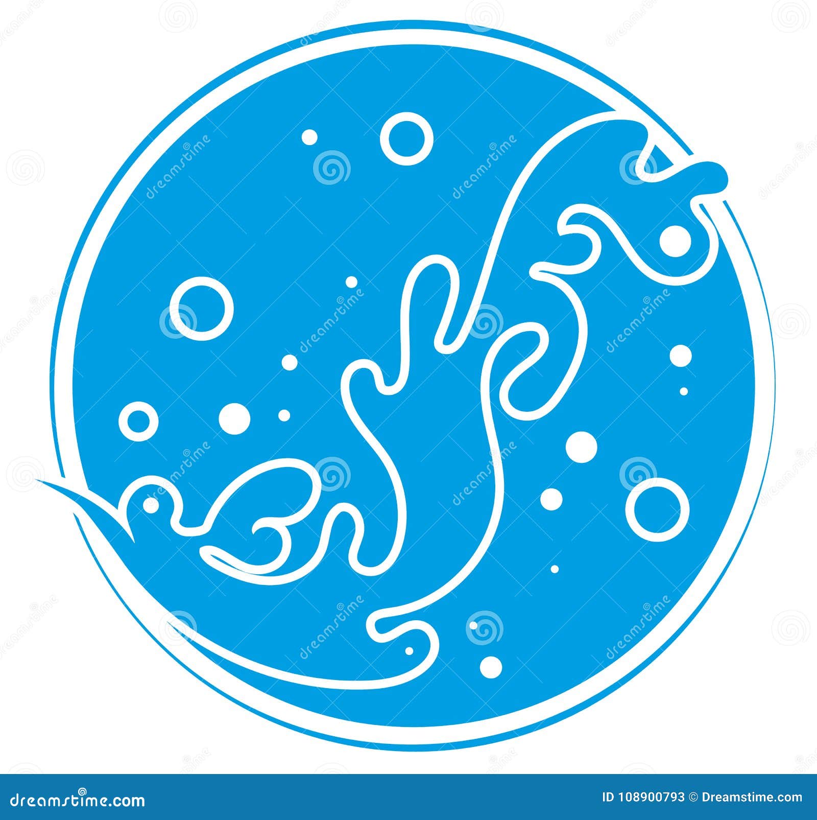 Wave in a circle stock vector. Illustration of pattern - 108900793