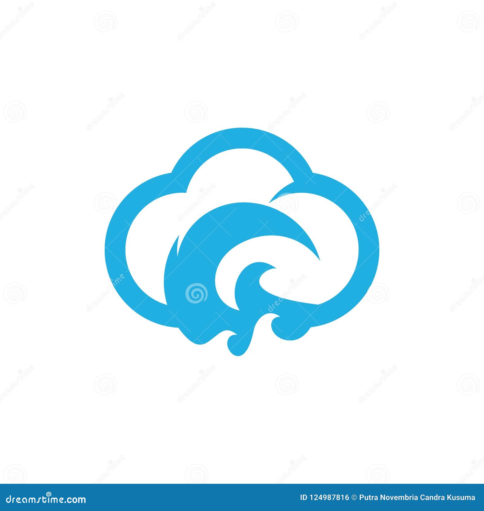 Wave Cloud Logo Icon Design Stock Vector - Illustration of identity ...