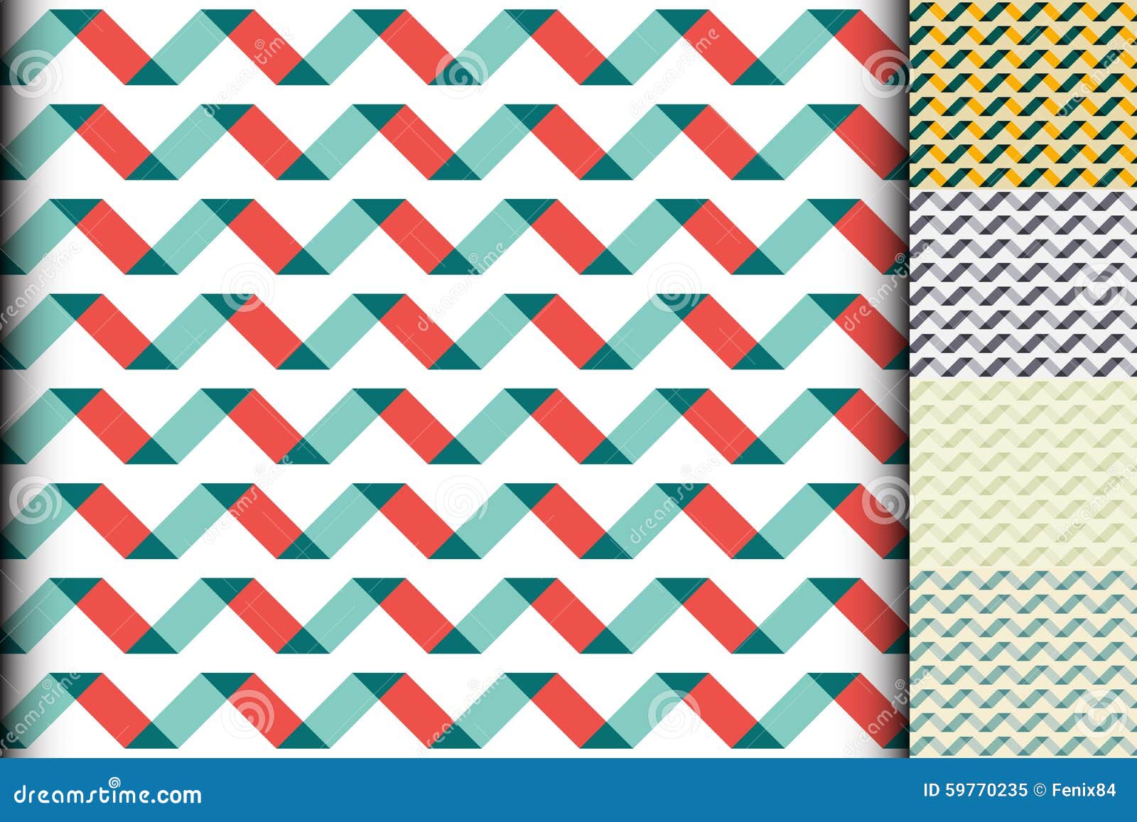 Wave Colorful Geometric Seamless Pattern. Stock Vector - Illustration ...