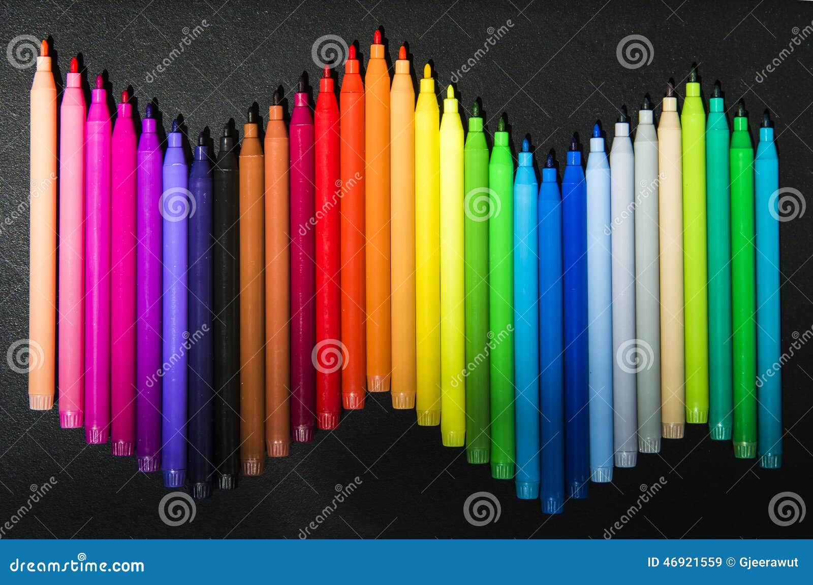 Wave Colorful Magic Maker Black Background Stock Photos - Free ...