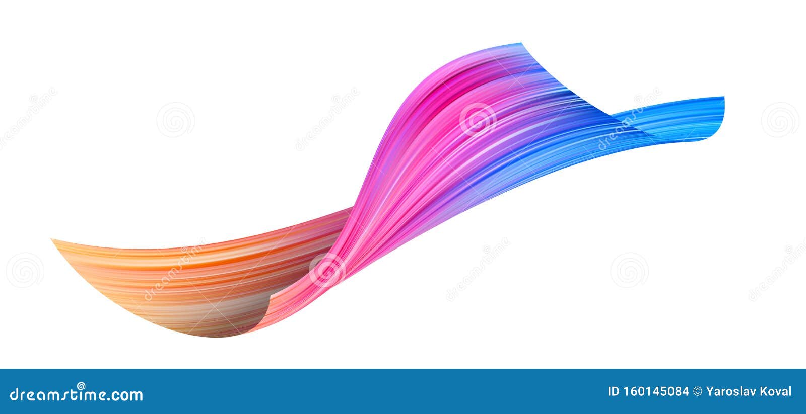 Wave Colorful Texture Volume Surface. Warp Strip Stock Illustration ...