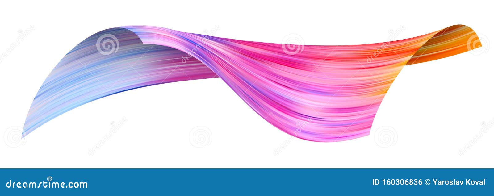 Wave Colorful Texture Volume Surface. Warp Strip Stock Illustration ...
