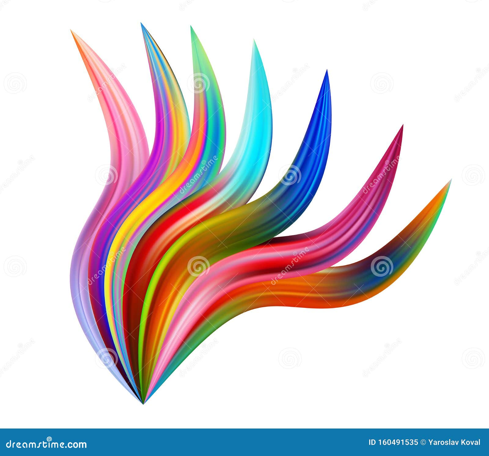 Wave Colorful Texture Volume Surface. Warp Strip Stock Illustration ...