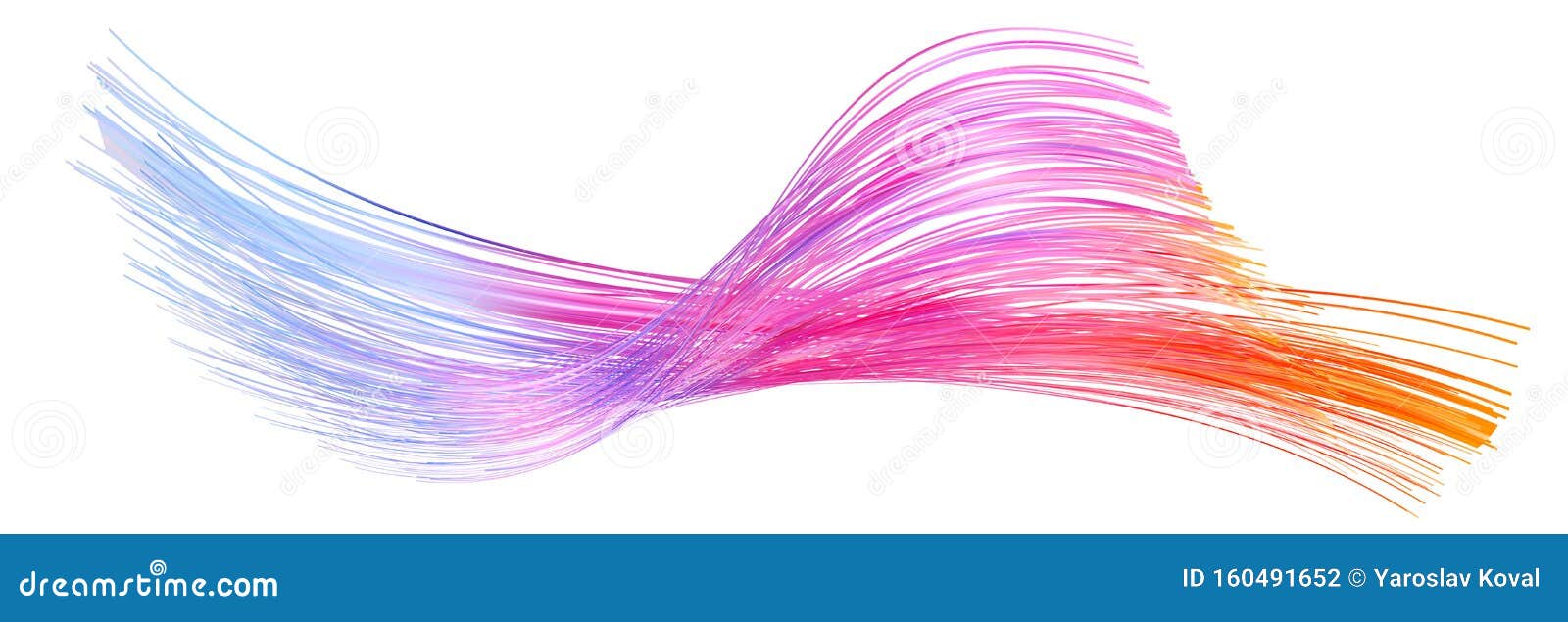 Wave Colorful Texture Volume Surface. Warp Strip Stock Illustration ...