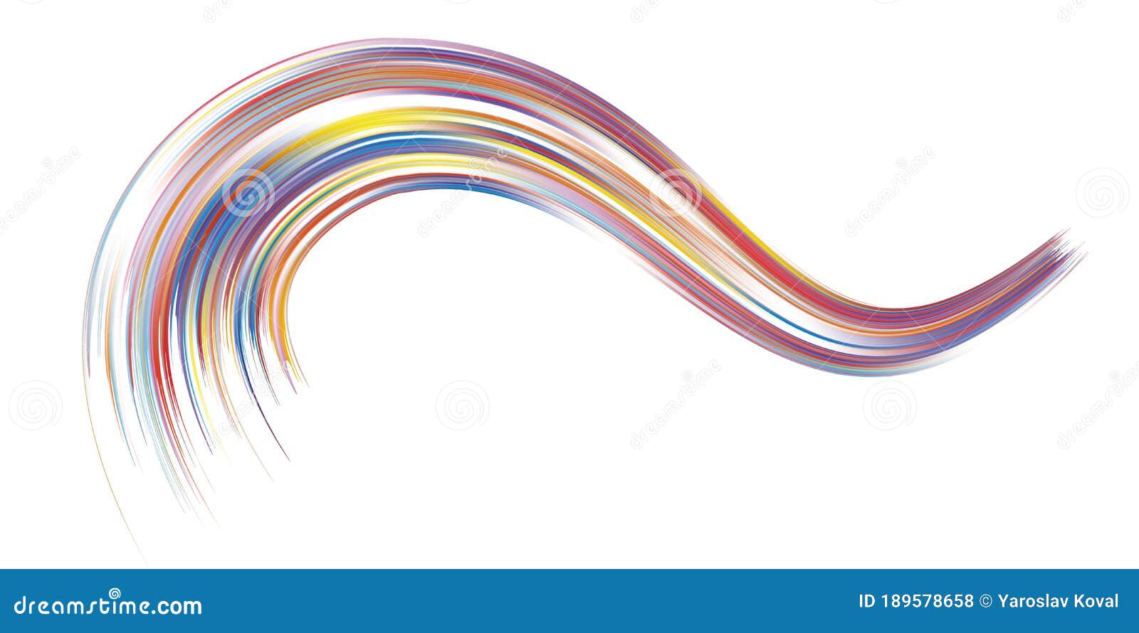 Wave Colorful Texture Volume Surface. Warp Strip Stock Illustration ...