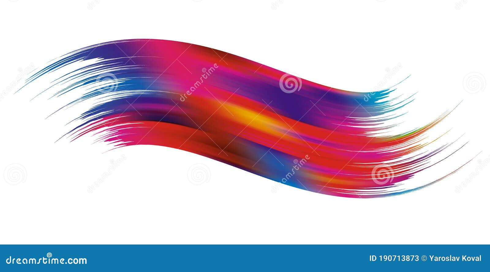 Wave Colorful Texture Volume Surface. Warp Strip Stock Illustration ...