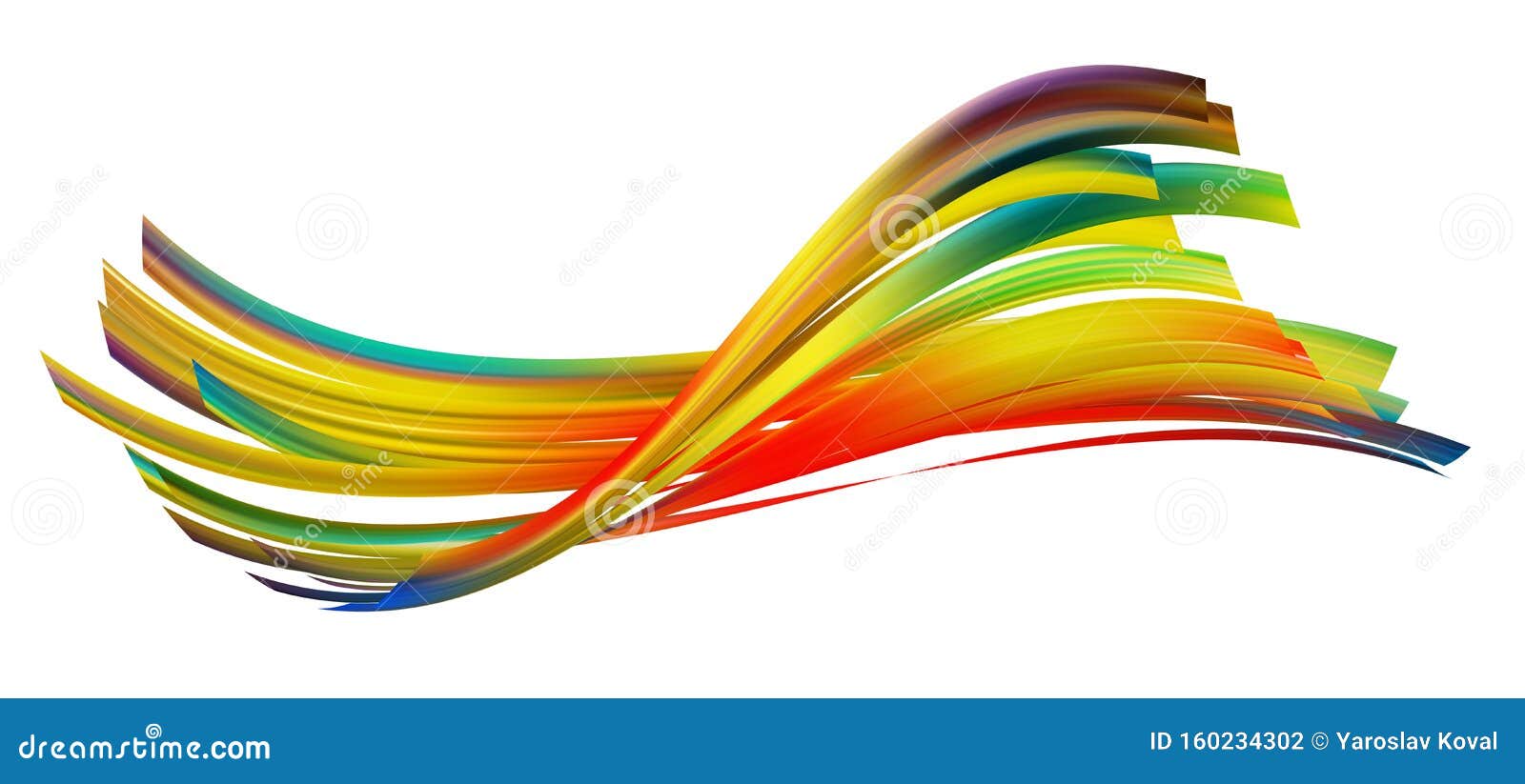 Wave Colorful Texture Volume Surface. Warp Strip Stock Illustration ...
