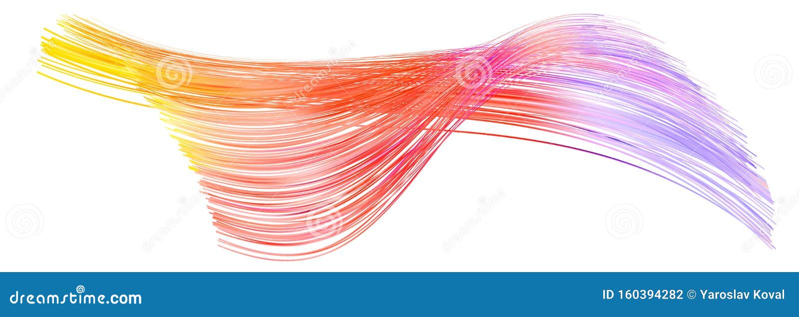 Wave Colorful Texture Volume Surface. Warp Strip Stock Illustration ...