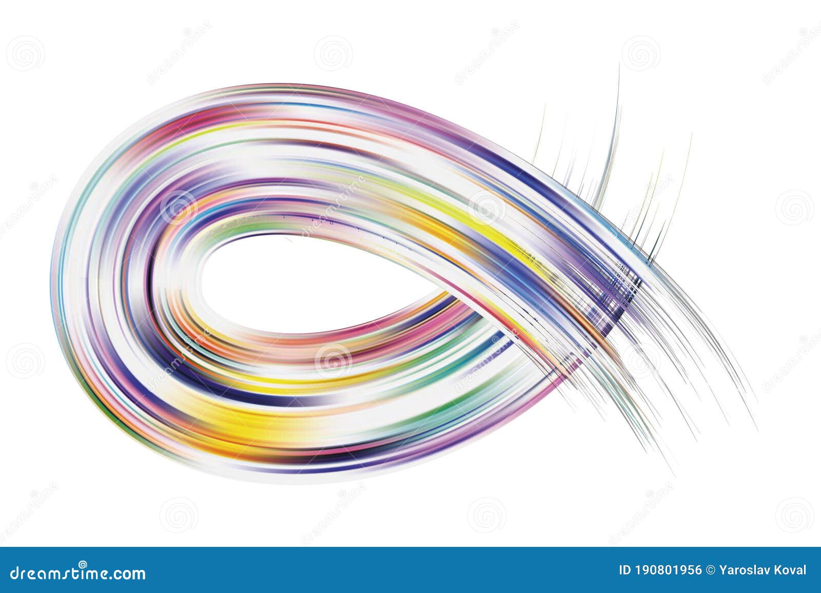 Wave Colorful Texture Volume Surface. Warp Strip Stock Illustration ...