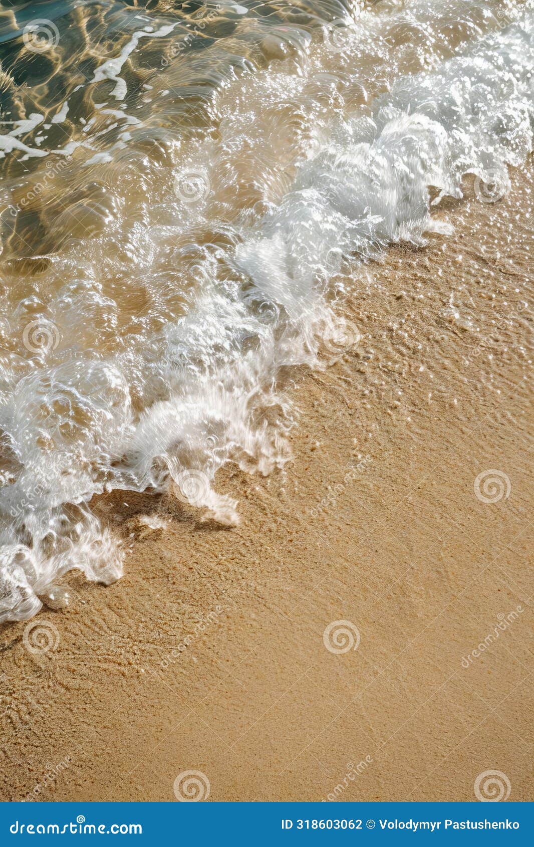 A Wave is Coming Up on the Beach Stock Photo - Image of shoreline, wash ...