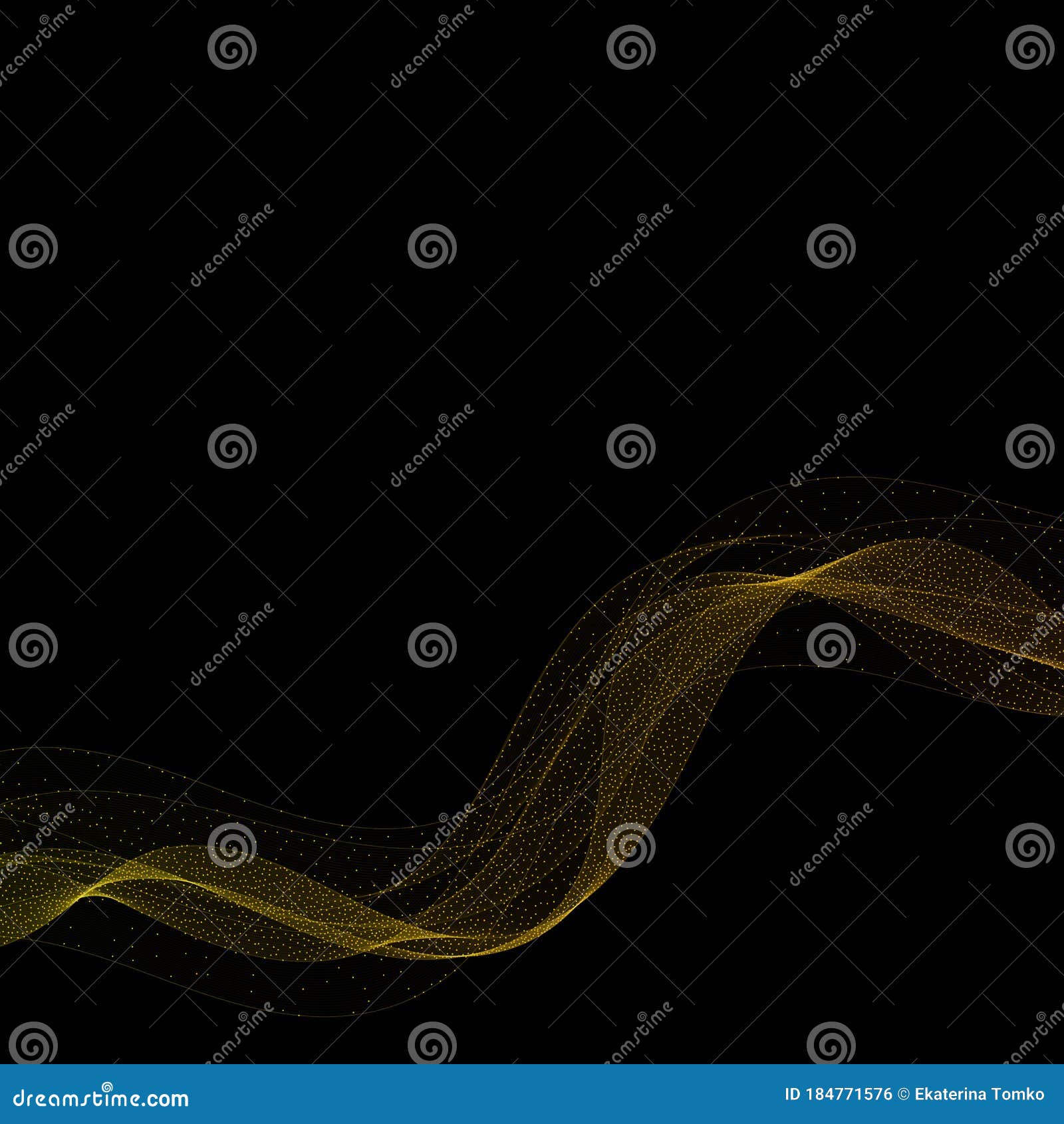 The Wave of Confetti is Sparkling. Vector Golden Sparkling Comet Tail ...