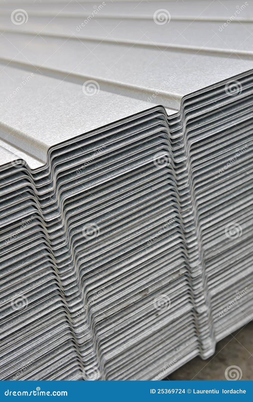 Corrugated Steel Cladding With Rivets On Industrial Building Stock ...