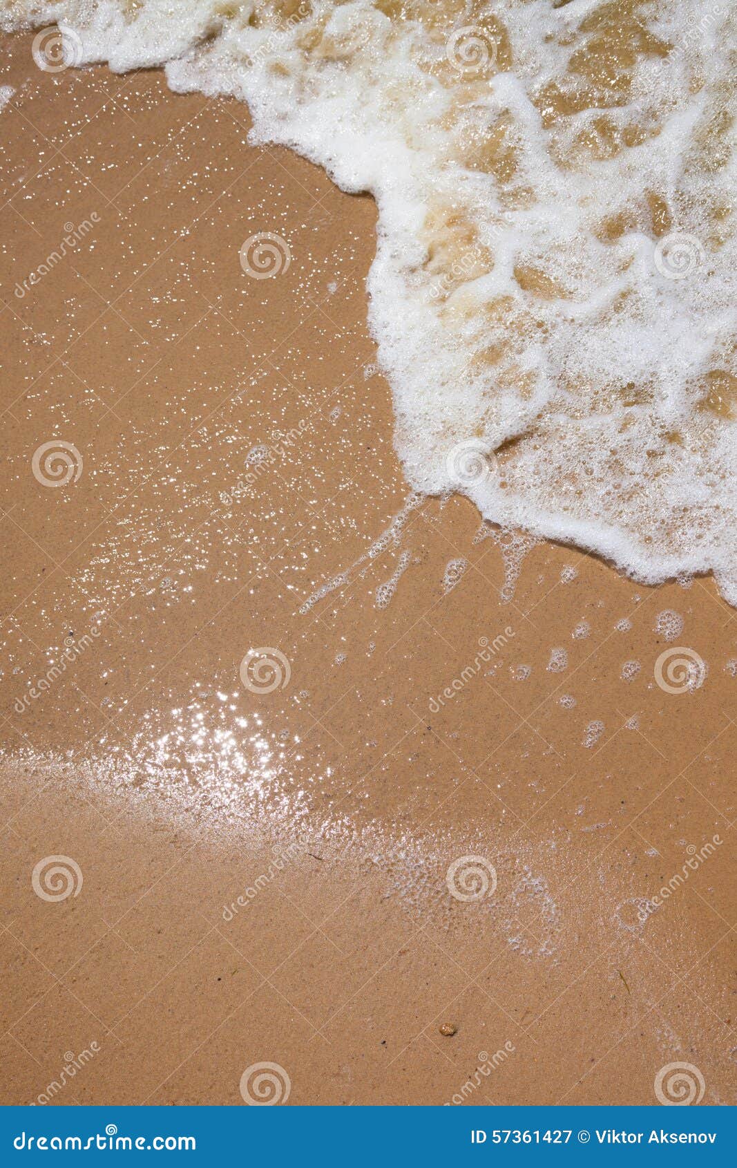 Wave covers sandy beach stock image. Image of water, coastline - 57361427