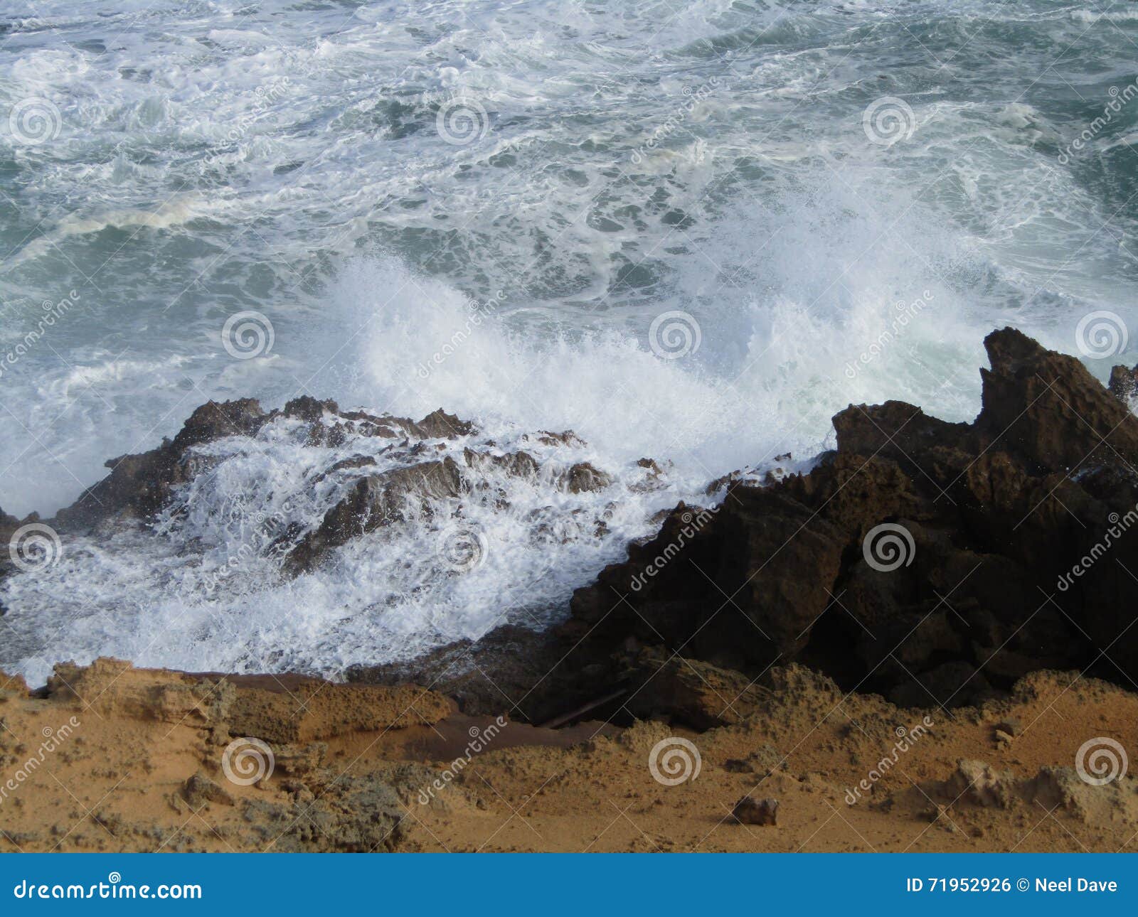 Wave crash stock photo. Image of perfect, rock, crash - 71952926