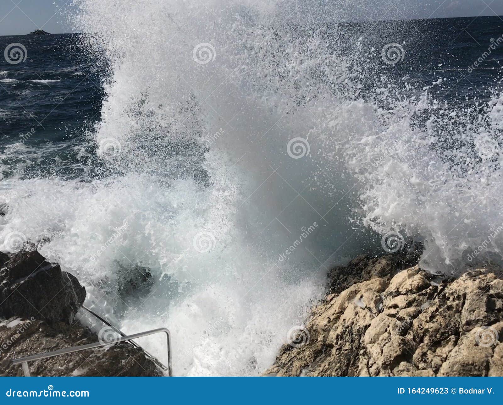 Big boom stock image. Image of boom, crash, wave, rock - 164249623