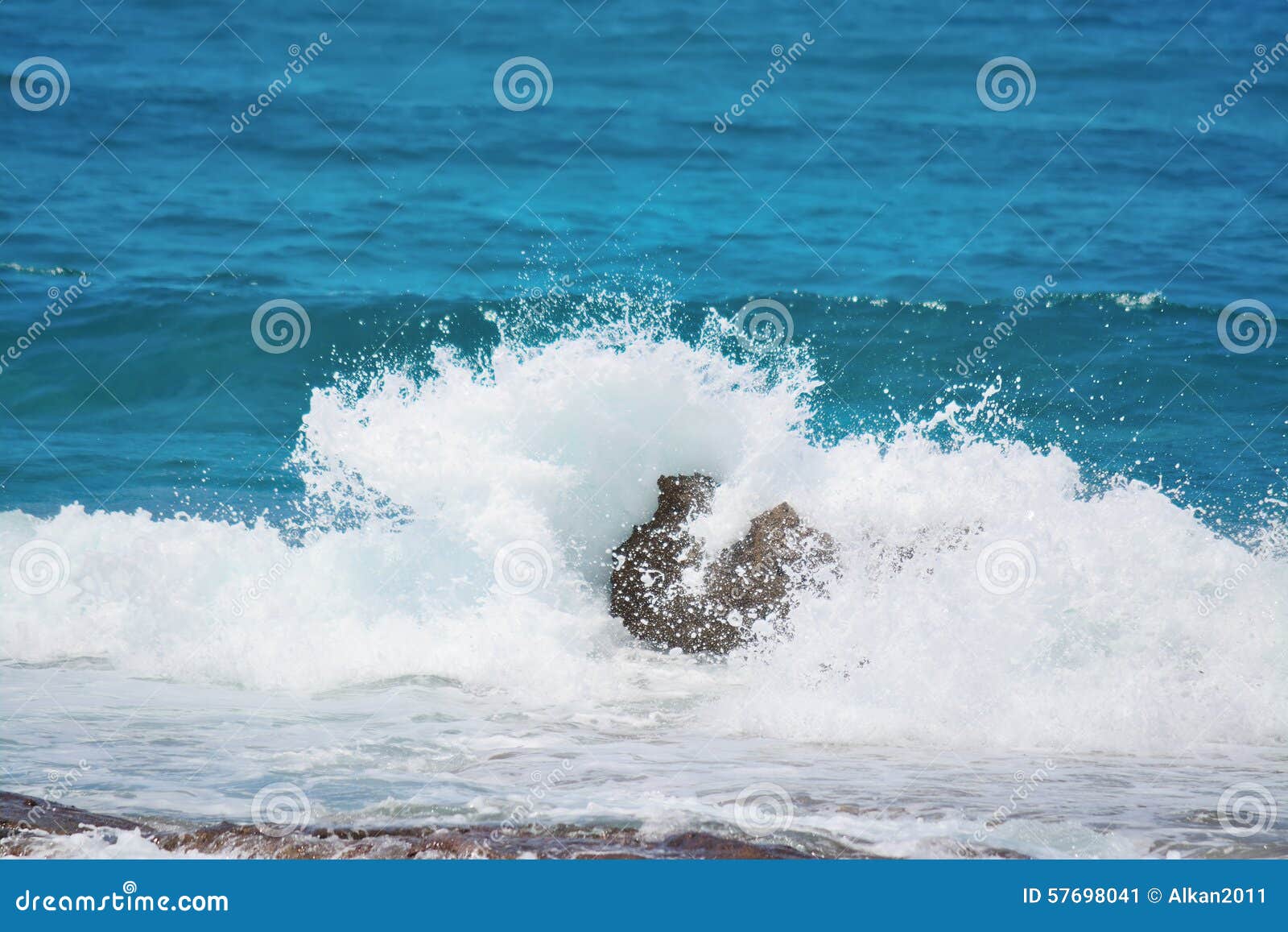 Wave crash on a rock stock image. Image of surf, white - 57698041