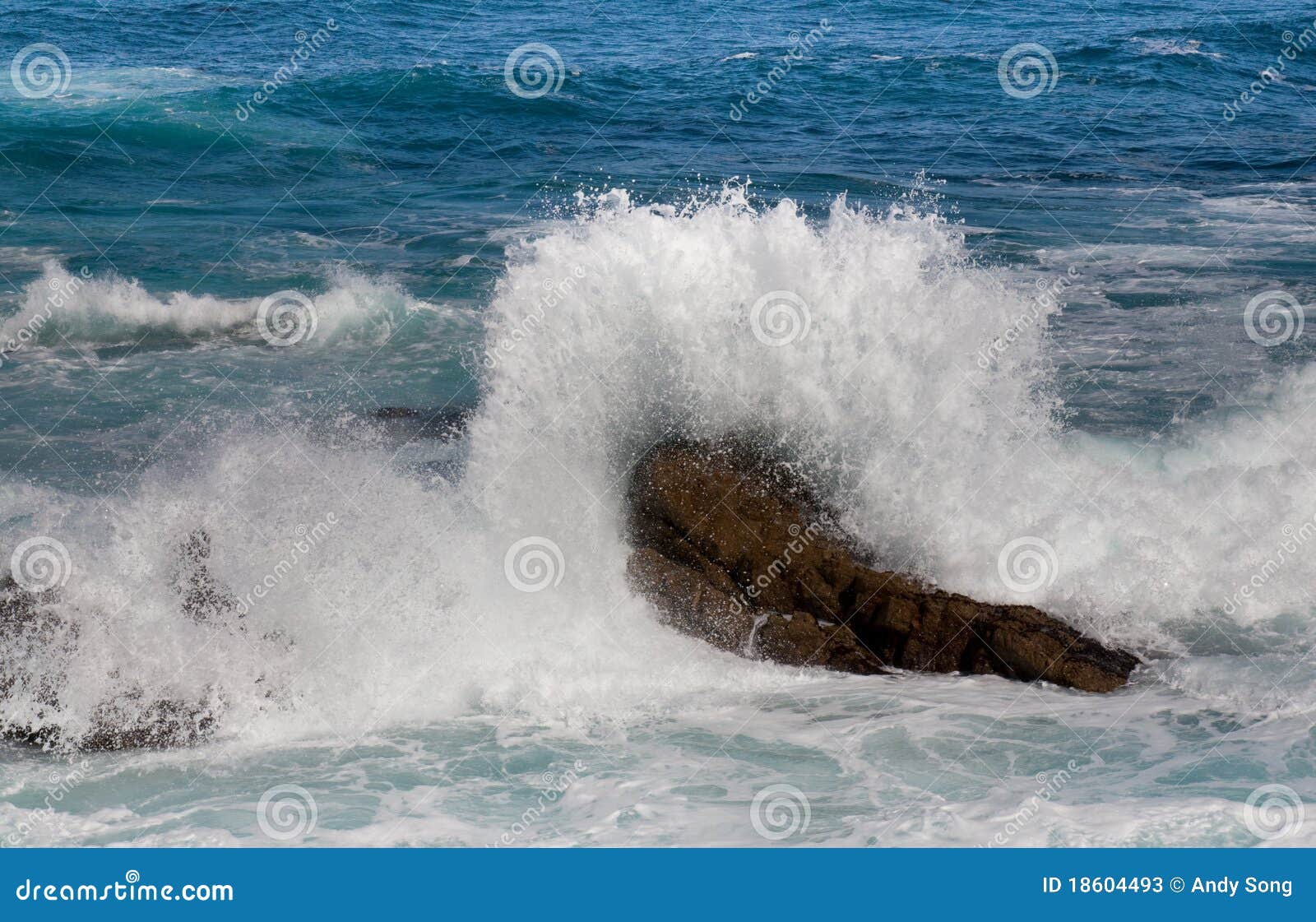 Wave crashing on the rock stock image. Image of crashing - 18604493